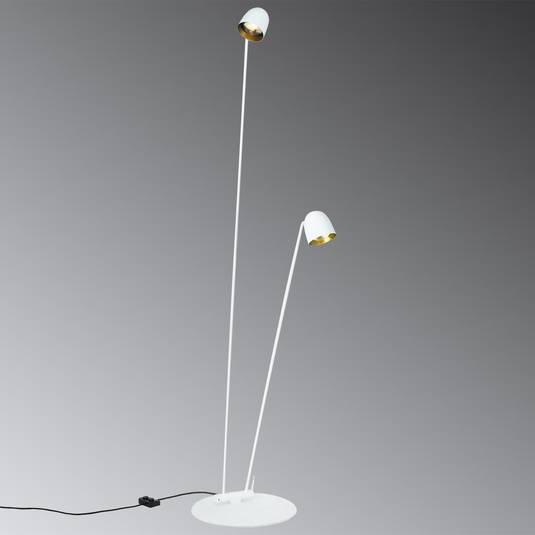 Flexibel ausrichtbare LED-Stehlampe Speers F weiß | Lampenwelt.de