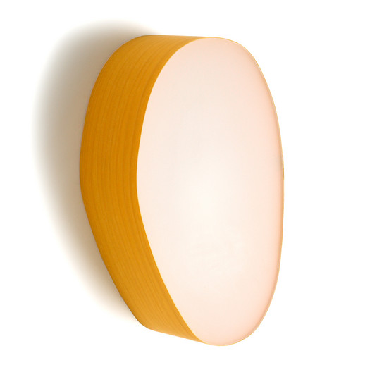 LZF Guijarro Small LED wall light, yellow | Lights.co.uk