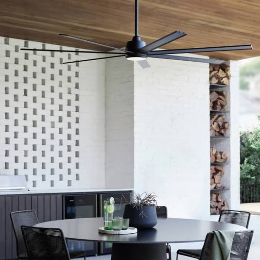 Beacon ceiling fan with light Atlanta black DC quiet | Lights.co.uk