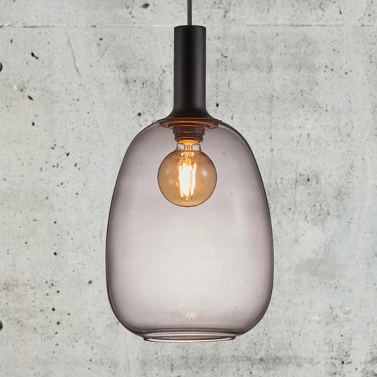 Alton hanging light, smoky grey Ø 23 cm | Lights.ie