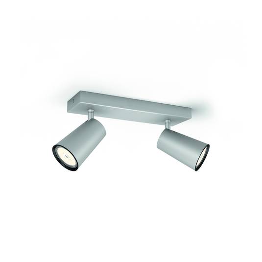 Philips myLiving Paisley Spot GU10 2-lys i aluminium | Lampegiganten.dk
