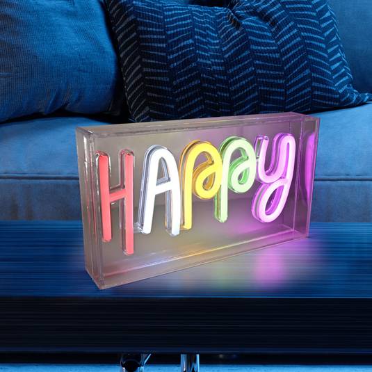 Lampada LED da tavolo Neon Happy, USB | Lampade.it
