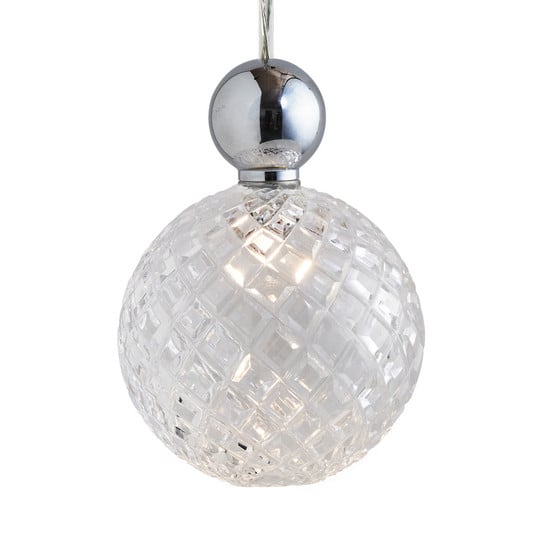EBB & FLOW Uva L Ball silver clear small check | Lights.co.uk