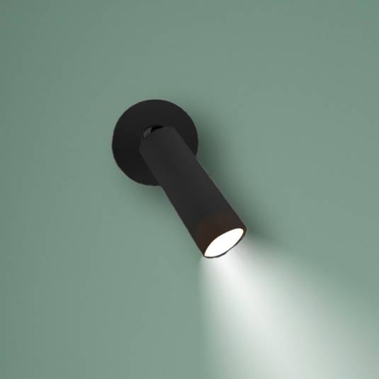 Newgarden LED wall lamp Roll 4, black, swivelling | Lights.co.uk
