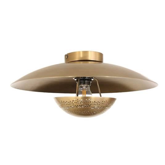 Brass ceiling light, brass-coloured, metal, Ø 42 cm | Lights.co.uk
