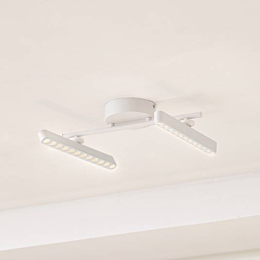 Lindby LED spotlight Eldrin, white, 2-bulb, light points | Lights.co.uk