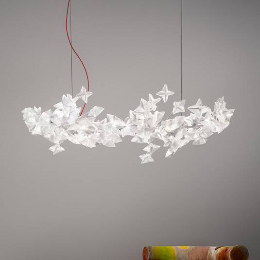 Slamp Hanami Suspension hanging light, red cable | Lights.co.uk