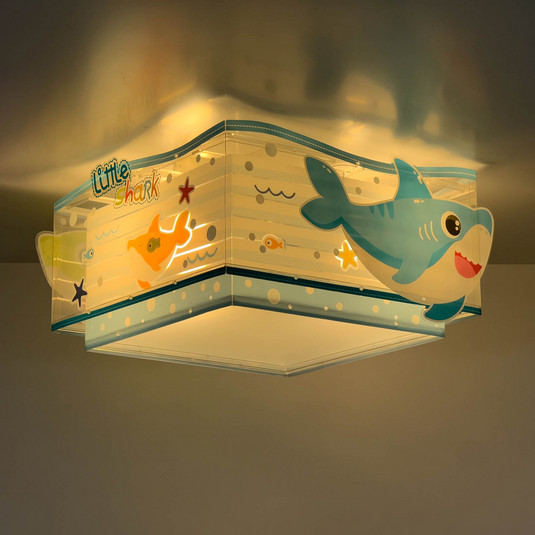 Dalber Little Shark ceiling lamp sea motif 1-bulb | Lights.co.uk