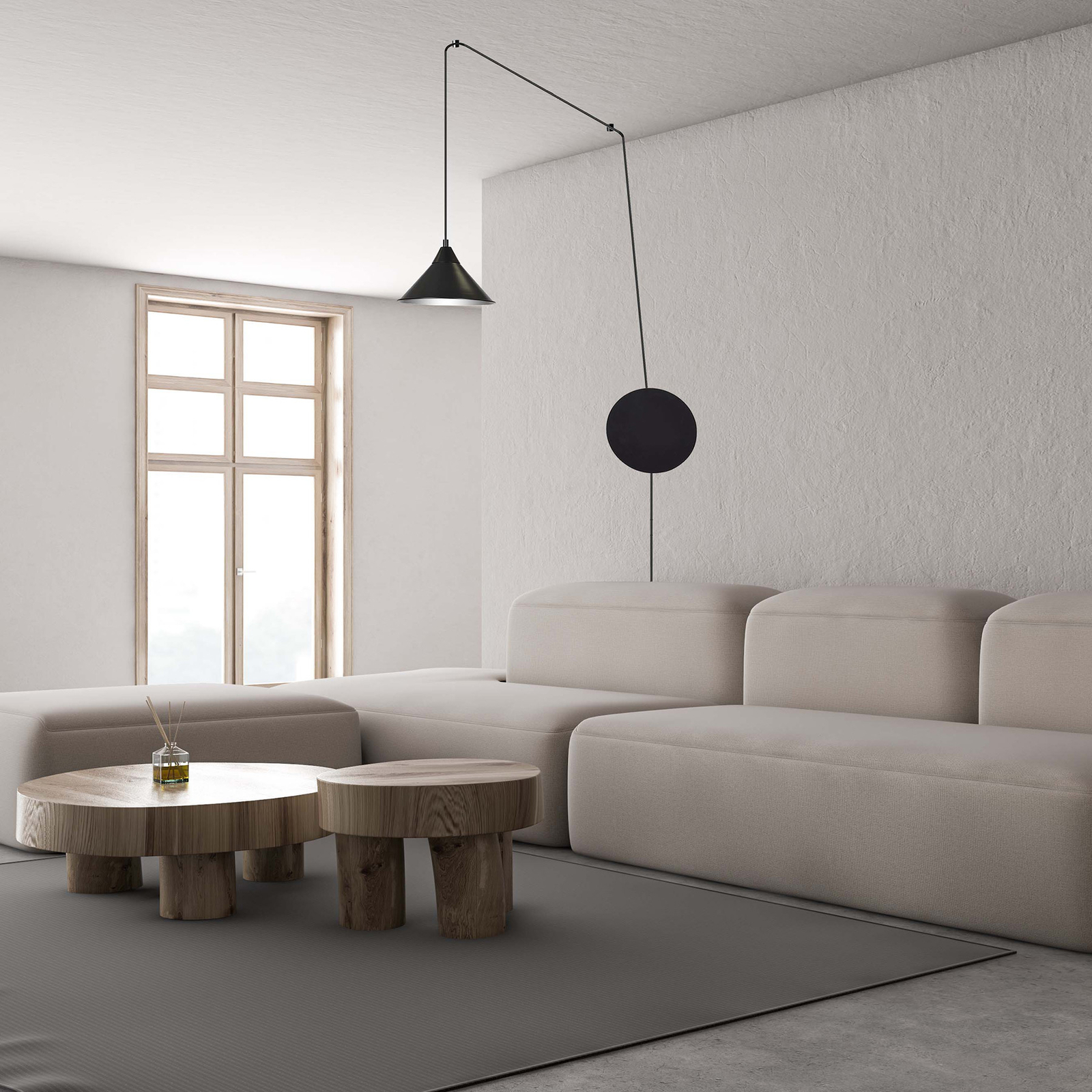 Ramo pendant light, one-bulb, black | Lights.co.uk