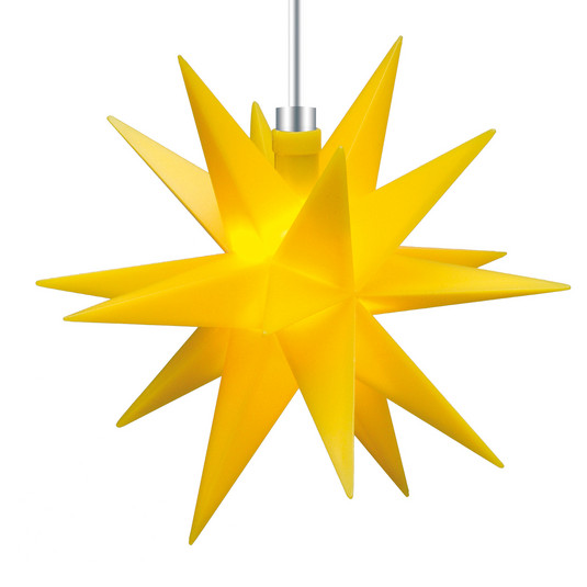 Indoor decoration - 18-pointed star Ø 12 cm yellow | Lights.co.uk