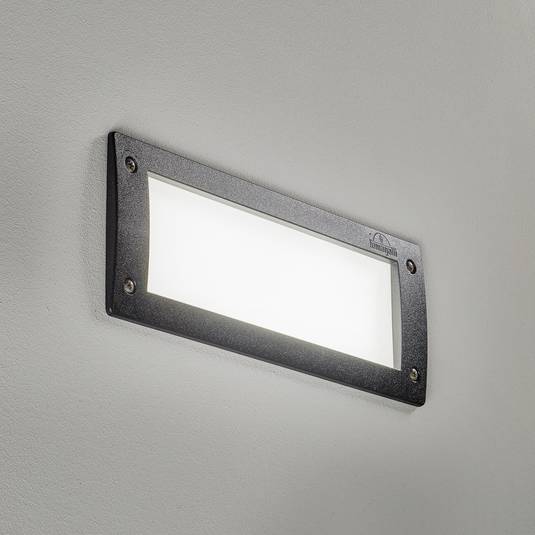 Leti 300 Square LED wall recessed light black, CCT | Lights.co.uk