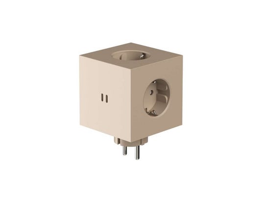 Square 2 Socket Extender w/30W Dual USB-C Beige - Avolt | Acheter ici