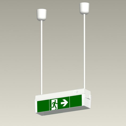 Pendant set for C-LUX Standard emergency exit light | Lights.co.uk