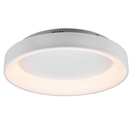 Girona LED ceiling light, remote control, white | Lights.co.uk