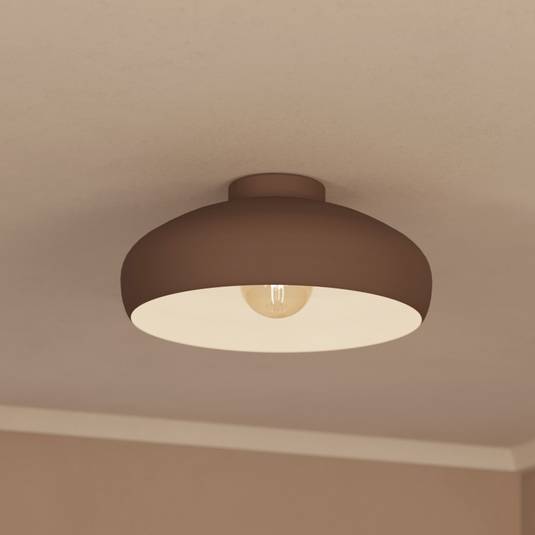 Plafonnier Mogano, Ø40 cm, brun café | Luminaire.fr