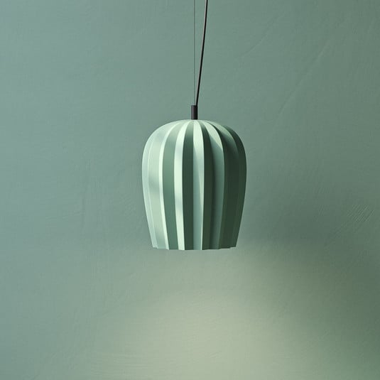 Karman Suspension Sahara, vert sauge, Ø 29 cm, céramique E27 | Luminaire.fr