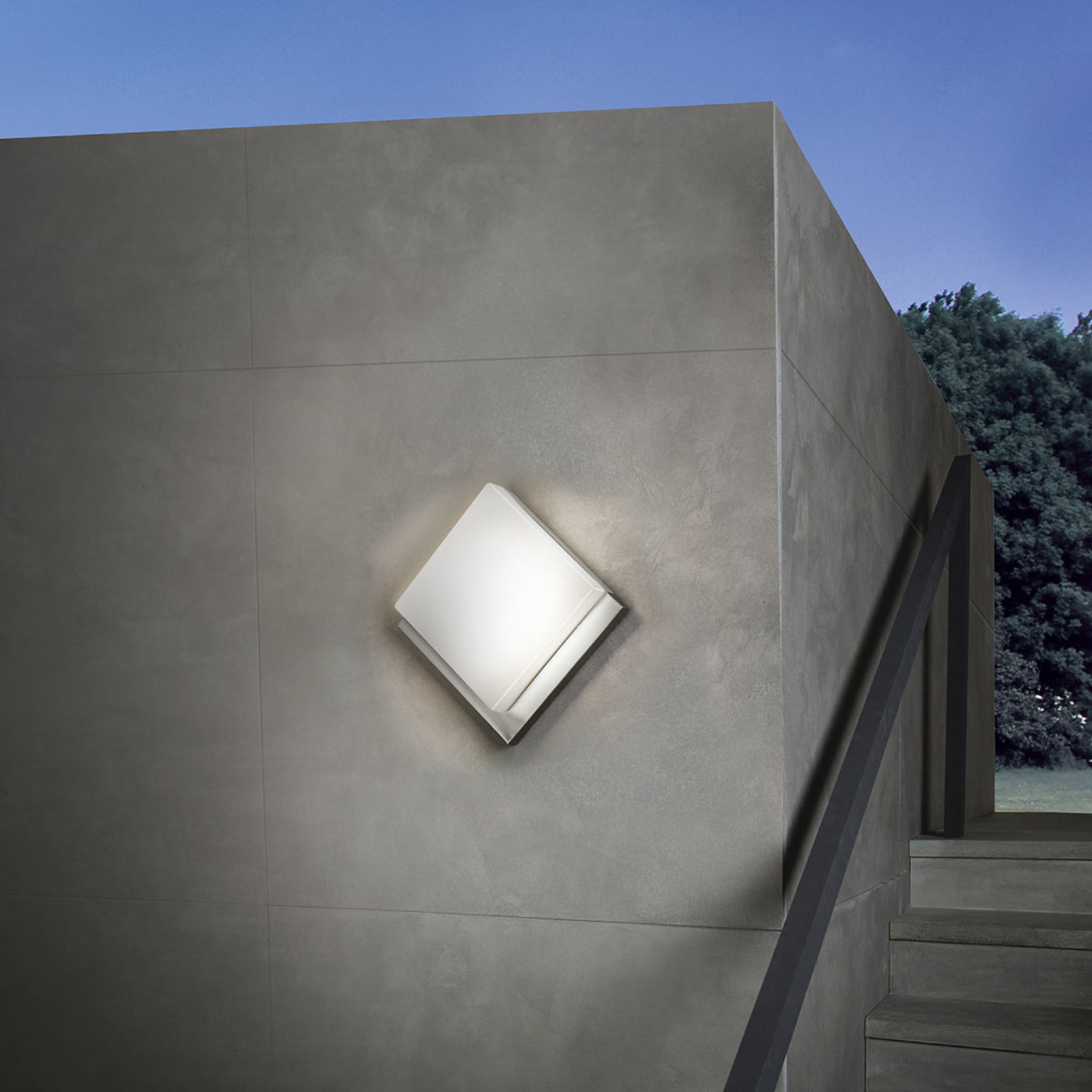 Diamond-shaped LED outdoor wall light Infesto 1 | Lights.co.uk