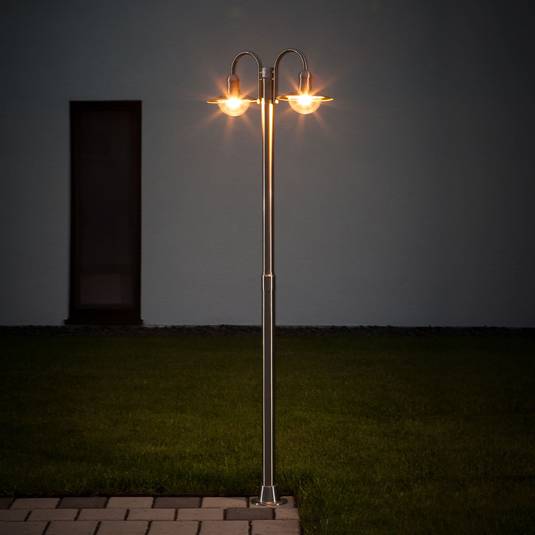 Lindby Außenleuchte Damion, 200 cm, 2-flammig, E27, IP44 | Lampenwelt.de
