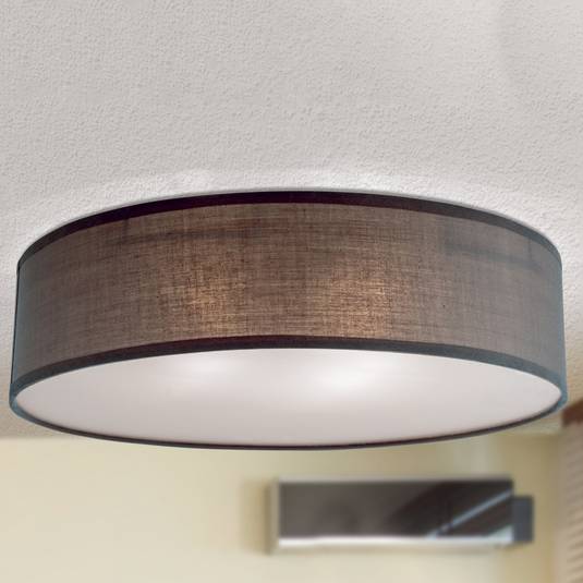 Seda fabric ceiling light, brown | Lights.co.uk