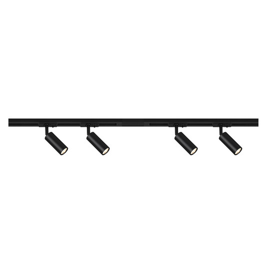 RAIL 230 V track lighting system, black, 4 LED spots, length 1.5 m ...