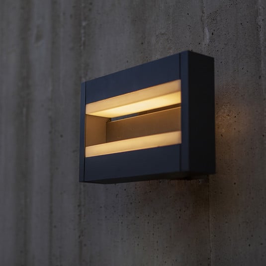 Conroy LED outdoor wall light, movable diffusers | Lights.co.uk