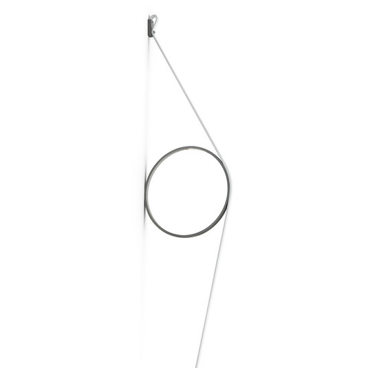 FLOS Wirering white LED wall light, ring black | Lights.ie