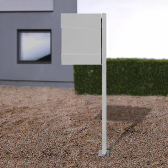 Letterbox LETTERMAN V, newspaper+post, silver | Lights.co.uk