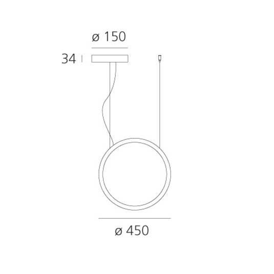 Artemide O Suspension LED d'extérieur Ø 45 cm | Luminaire.fr