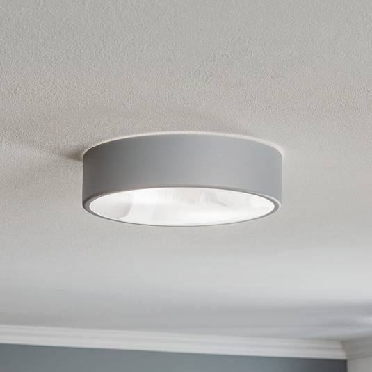 Cleo 300 ceiling light, IP54, Ø 30 cm grey | Lights.co.uk