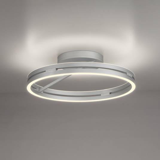 PURE LED ceiling light Loop, aluminium, metal, Ø 60 cm CCT | Lights.co.uk