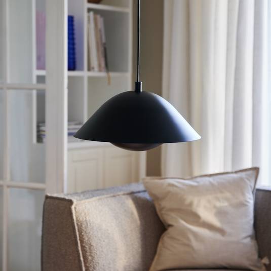 Freya 35 pendant light made of metal, black | Lights.co.uk