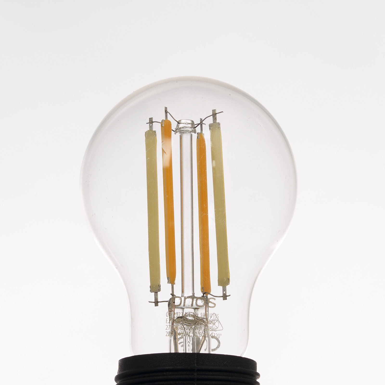 Smart E27 A60 LED bulb 7W tunable white WiFi clear | Lights.co.uk