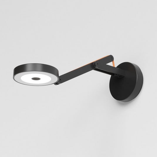 Rotaliana String W0 DTW wall light black orange | Lights.co.uk