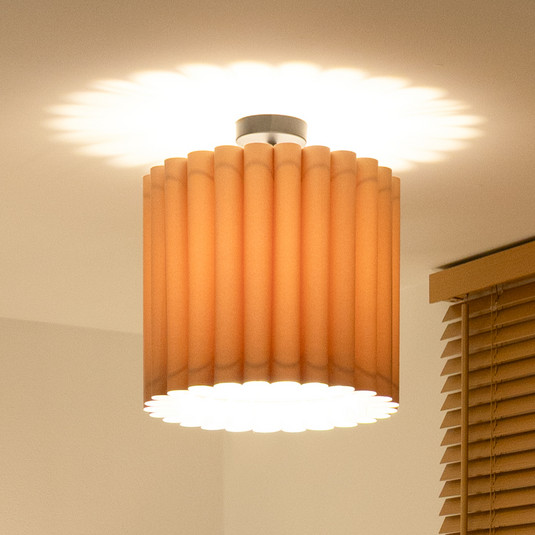 Aria ceiling light, cappuccino, microfibre, E27 | Lights.co.uk