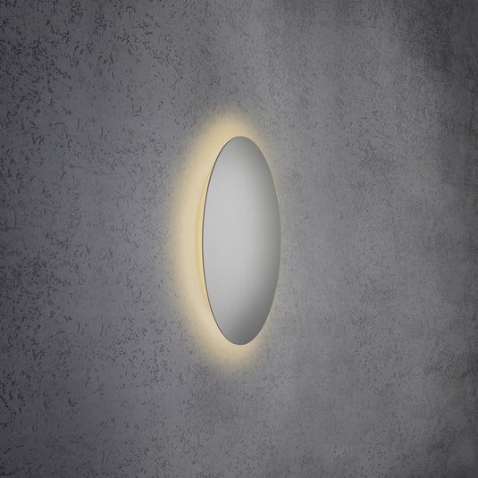 Escale Blade LED wall light, matt silver, Ø 44 cm | Lights.co.uk