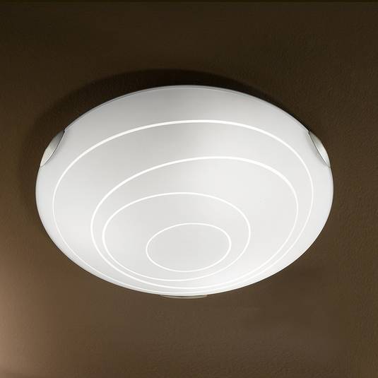 Kent Ceiling Light Round White | Lights.co.uk