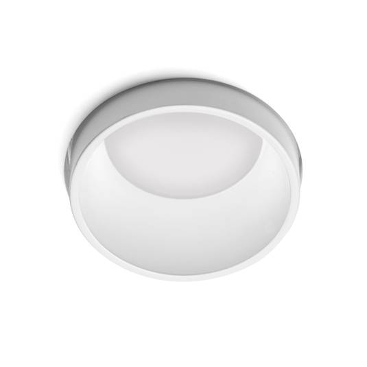 Vgradna svetilka Tesalija, bela, omet, Ø 10 cm, GU10 | Lumories.si