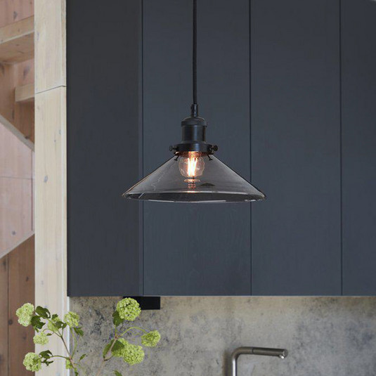 PR Home pendant light August, black, Ø 25 cm | Lights.co.uk