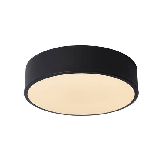 Plafonnier LED Unar, noir, Ø 20 cm | Luminaire.fr