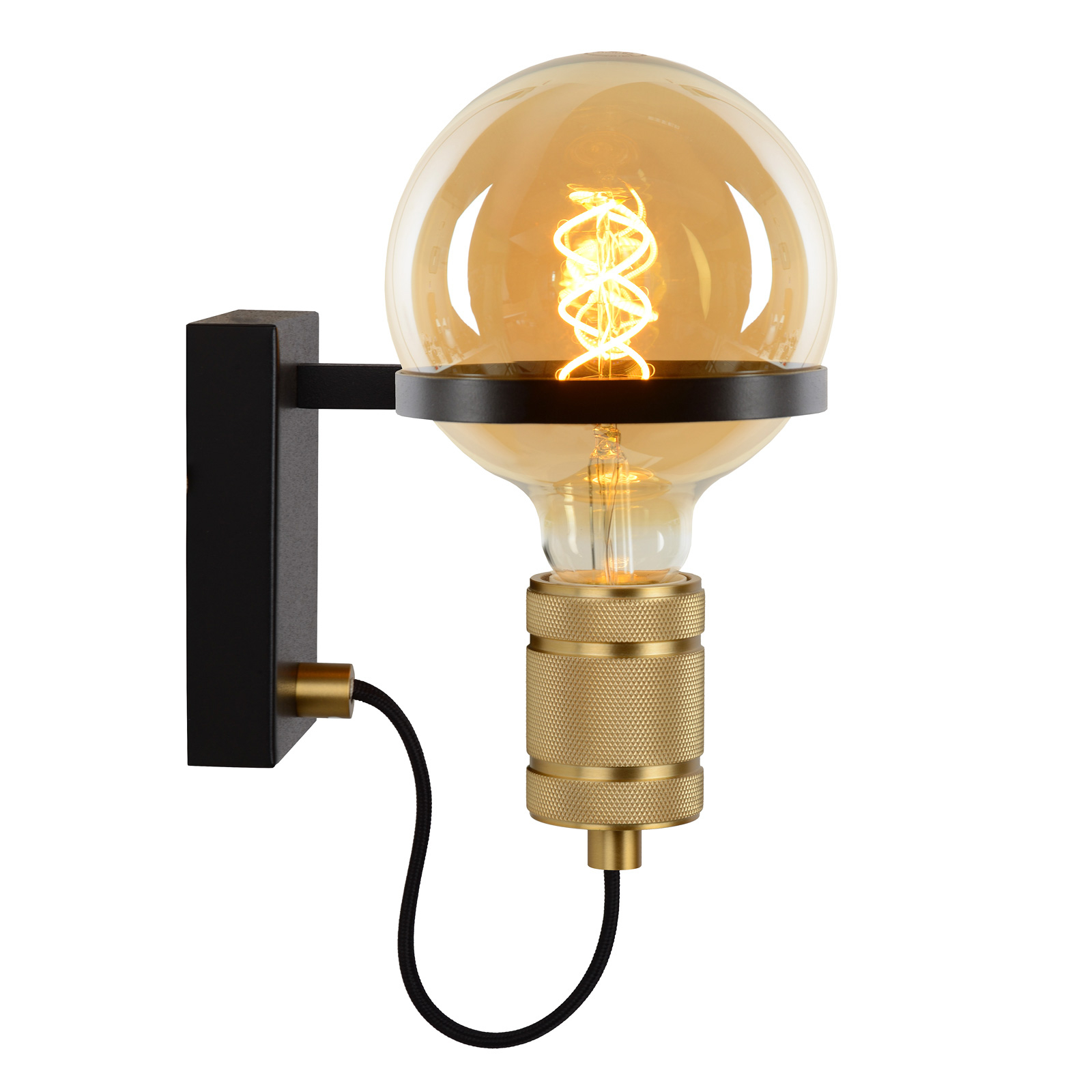 Ottelien wall light, black/gold | Lights.ie