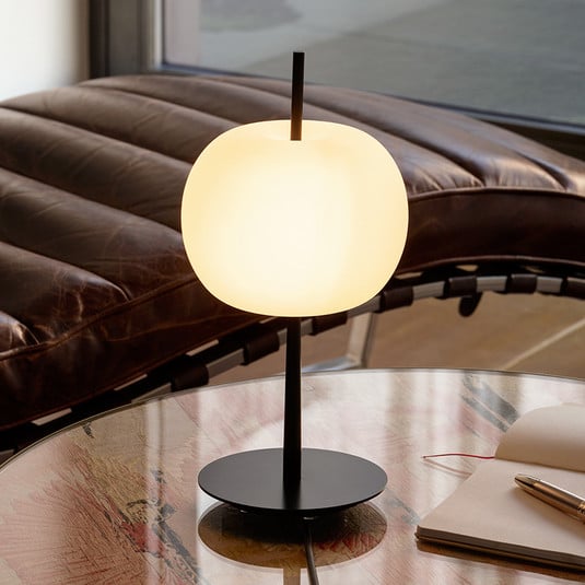 kdln lampada da tavolo LED KUSHI, nero, altezza 32 cm, dimmerabile CCT ...