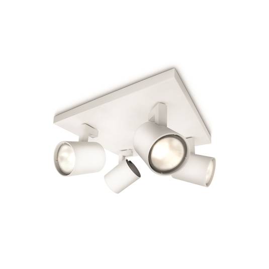 Philips myLiving Runner spot GU10 4-bulb white | Lights.co.uk