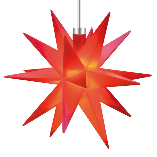 Red 18-pointed star 12 cm | Lights.co.uk