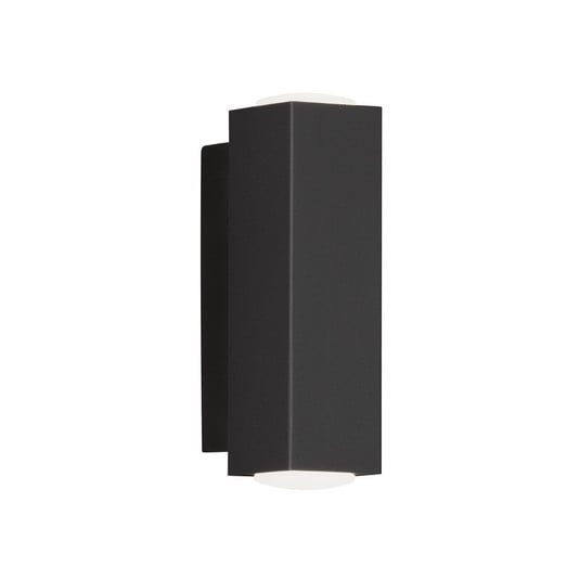LED wall light Carlo, rectangular, up/down black | Lights.ie