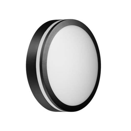 BRUMBERG Eye LED outdoor wall light, ring, black | Lights.co.uk