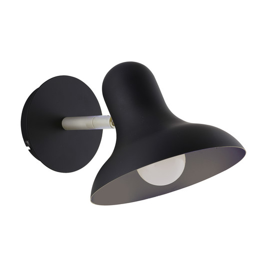 Winston wall light, adjustable, black/white | Lights.co.uk