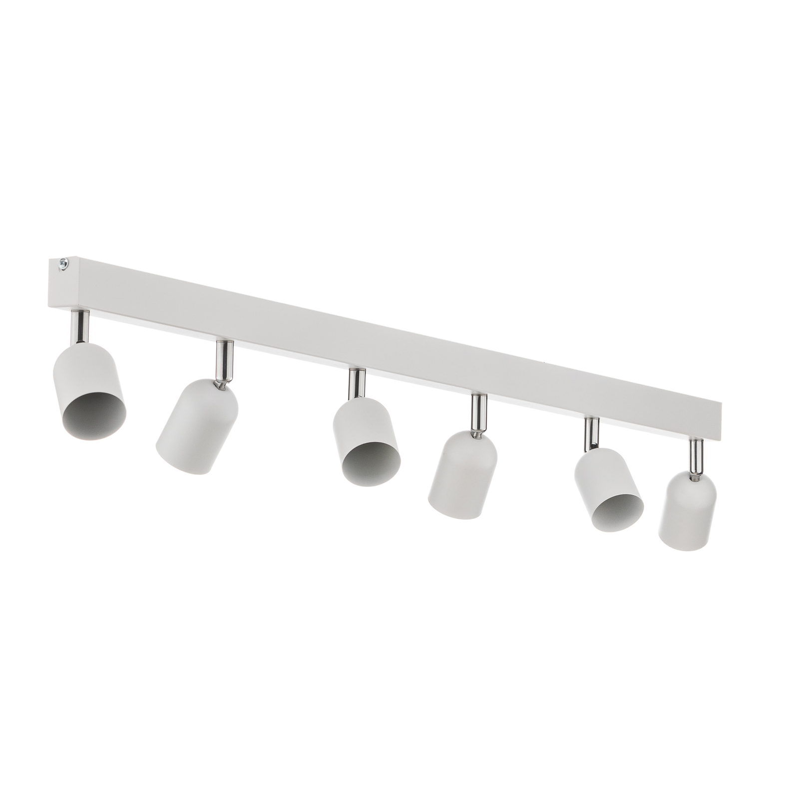 Top ceiling spotlight, 6-bulb, long, white | Lights.ie