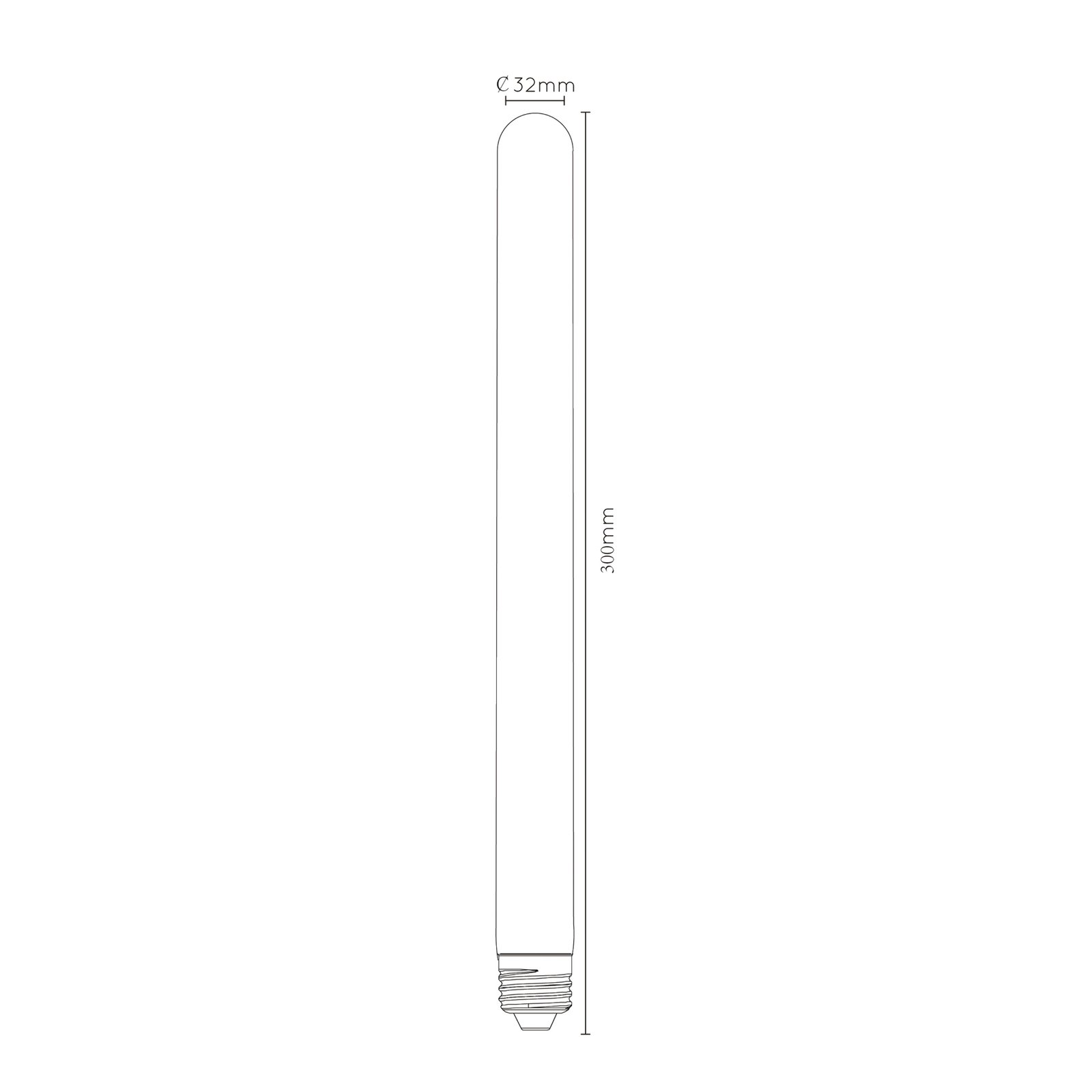 LED bulb E27 tube T32 5 W 2,200 K dimmable 30cm | Lights.co.uk