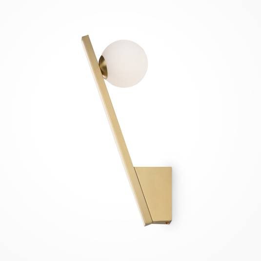 Maytoni Kazmir wall light, gold-coloured, height 35 cm, metal | Lights.ie