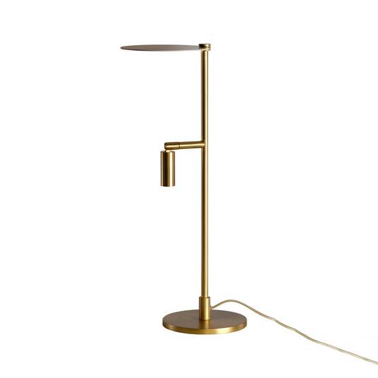 Kelly LED table lamp, adjustable spot, gold/gold | Lights.co.uk